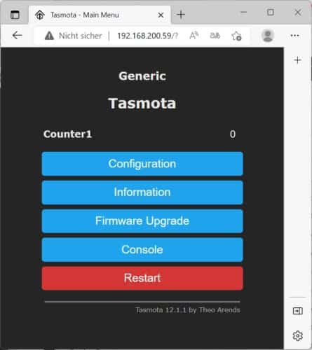Gaszähler mit WEMOS D1 Mini mit reed Kontakt, pullup Widerstand und ...